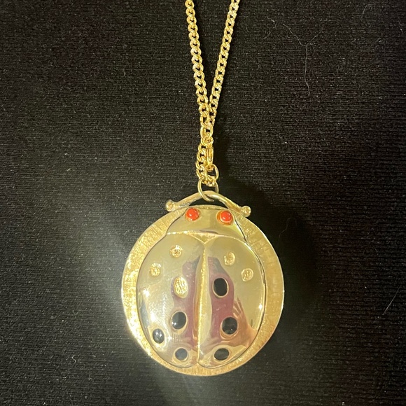 Revlon | Jewelry | Vintage Revlon Ladybug Solid Perfume Pendant Locket ...